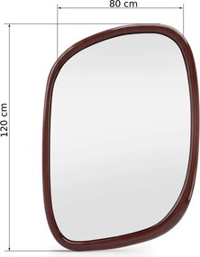 Nástěnné zrcadlo Siri 120 cm vínově-hnědé