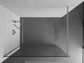 Mexen Kioto, sprchová zástěny typ Walk-In 80 x 200 cm, 8mm čiré sklo, ocelová, 800-080-101-97-00
