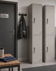 Modulární kovová šatní skříň s tyčí Turyn Grey