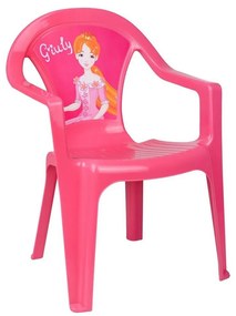 Dětský zahradní nábytek - Plastová židle růžová Giuly