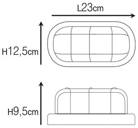 Industriální světlo BULKHEAD 440/matný nikl