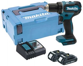 Makita - 18V AKU vrtací šroubovák, 2x aku 2,0 Ah, nabíječka DDF485RAJ