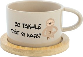 CO TAKHLE DÁT SI KAFE? - krémový hrníček makronka 200 ml