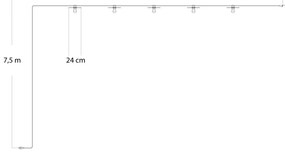 creative cables Světelný řetěz LUMET 'maioliche', textilní kabel od 7,5m délky, 5x objímky a stínidla, háček a zástrčka Barva: Bílo-modrá