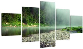 Obraz - Řeka u lesa (125x70 cm)