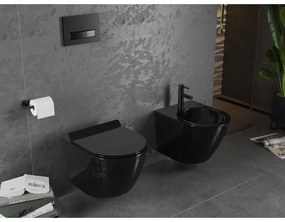 Mexen Lena Rimless závěsné WC se sedátkem s pomalým zavíráním, černá - 30224070