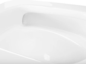 Rea Dexter, závěsná WC mísa Rimless Tornado 515x365x350 mm + WC sedátko z duroplastu, bílá lesklá, REA-C1278