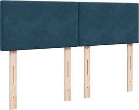 Box spring postel s matrací modrá 140 x 190 cm samet 3287732
