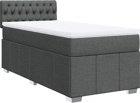 Box spring postel s matrací tmavě šedá 90x190 cm textil 3289231