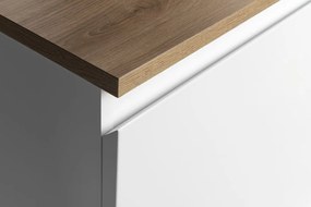 Aqualine Aqualine, ALTAIR skříňka s deskou 58 cm, bílá/dub emporio, AI263-02