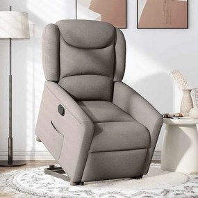 Zvedací polohovací křeslo taupe textil 3303201