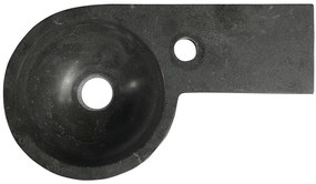 Sapho, BLOK kamenné umyvadlo 40x10x23 cm, černý Antracit, 2401-32