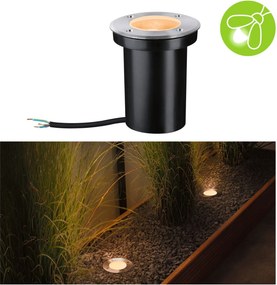 P 94732 LED zemní svítidlo zlaté světlo neláká hmyz IP65 110mm 2200 - 2200K 4,3W 230V kartáč.ocel/umělá hmota - PAULMANN