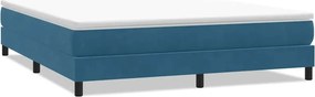 Postel Box Spring bez matrace Dark Blue 180x220 cm samet 3315889
