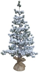 Zasněžený vánoční stromek v jutě Cedar snow - 90cm