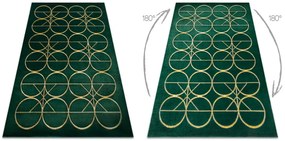 Dywany Łuszczów, Kusový koberec Emerald 1010 green and gold, 140x190, zelená, kancelář