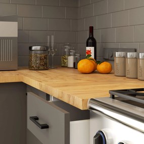 Kuchyňská rohová skříňka Olivie S 90 cm bílá/grafitově šedá mat