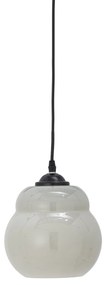 Bloomingville Stropní lampa Motella Grey, šedá barva, sklo