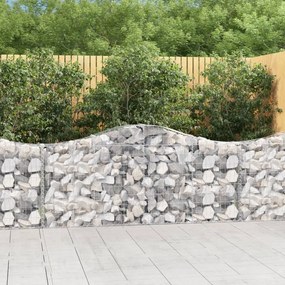 Klenuté gabionové koše 6 ks 200x30x80/100 cm pozinkované železo 3145413