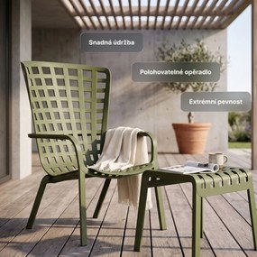 Nardi Plastové křesílko FOLIO polohovatelné agave
