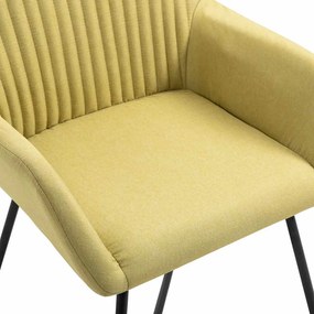 Jídelní židle 4 ks zelené textil 277104