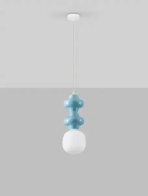 LED modro-bílý moderní lustr Clio