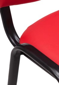 Konferenční židle Ken umělá kůže – červená