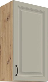 STILO ac | horní skříňka 50 G-90 1F s policemi | 50 cm | VYSOKÁ | UNI dvířka | artisan/světle šedá