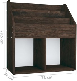 vidaXL Dětský regál na časopisy 71 x 30 x 78,5 cm dřevotříska [339522] Barva: kouřový dub