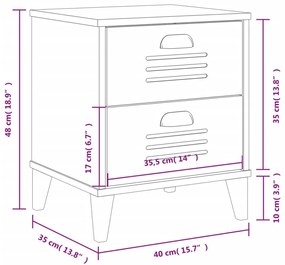 Noční stolek VIKEN bílý kompozitní dřevo