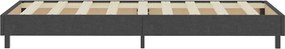 Postel boxspring tmavě šedá textil 100 x 200 cm 3054706