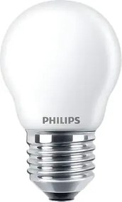 Philips CorePro LEDLuster P45 E27 / LED žárovka / kapka / mléčná / tep