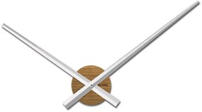 VLAHA Nalepovací dubové hodiny MINIMAL vyrobené v Čechách se stříbrnými ručkami VCT1046