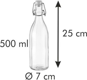 TESCOMA Láhev s klipem hranatá DELLA CASA 500 ml
