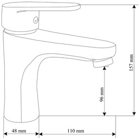 Mexen KAMA - Umyvadlová baterie, Chromová,72500-00