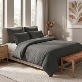Kvalitex Bavlněné povlečení tmavě šedé 1x 140/200, 1x 70/90cm
