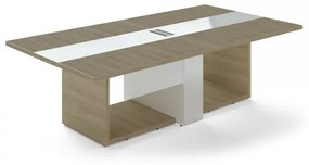 Jednací stůl Trevix 260 x 140 cm / Dub pískový a bílá