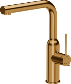 Kuchyňská dřezová baterie QUADRON ANGELINA Q LINE s výsuvnou hubicí v měděné barvě