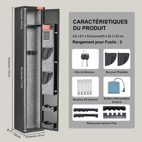 Gun Safe Trezor pro pušky s digitální klávesnicí a zámkem pro 3 pušky a 4 pistole