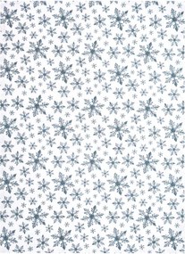 SCANquilt utěrka DEKORO vločky šedomodrá 50 x 70 cm