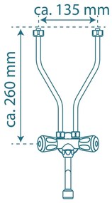Schütte Dřezová Směšovací Baterie Se 2 Kohoutky Nízkotlaká Chrom