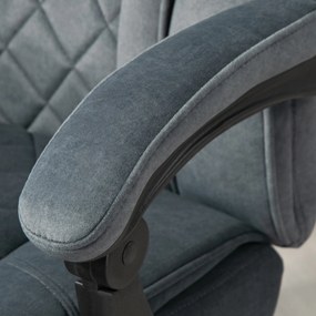 Vinsetto Masážní kancelářská židle s vytápěním - ergonomická židle s nastavitelnou výškou, sklápěním opěradla, drátovým ovladačem, zasouvatelným opěr…