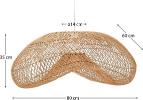 Ratanové stínidlo v přírodní barvě 58x85 cm Isora – Kave Home