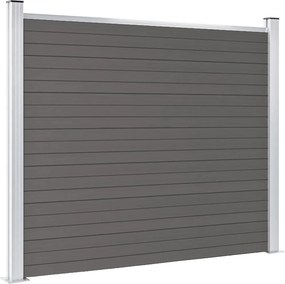 Plotový dílec WPC 180 x 146 cm šedý 148982