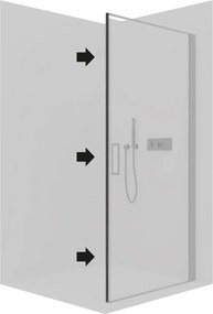 CERANO - Stěnový profil pro instalaci do niky pro dveře a zástěny Porte L/P - černá matná - 190 cm