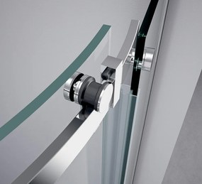Polysan Polysan, THRON ROUND čtvrtkruhová sprchová zástěna 900x900mm, čiré sklo, levá, TL2690-5005