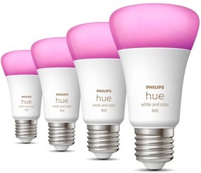 Led žárovka philips hue white and color ambiance 6.5w 800 e27 4ks