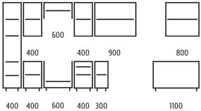 Kuchyně REMADA rohová dub Livorno/antracit