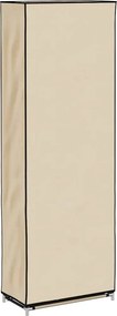 Botník s potahem krémový 57 x 29 x 162 cm textil 282431