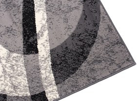 Chemex Moderní koberec Tap - vlnky 4 - šedý Rozměr koberce: 60x100 cm